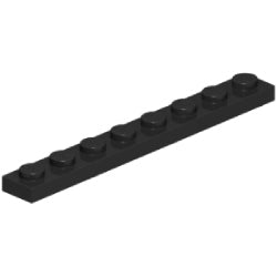 3460-026プレート1×8 ブラック - レゴパーツ(LEGO)販売∥StarBrick37(スターブリック)