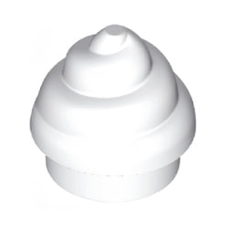 53119-001プレート1×1丸ソフトクリーム渦巻き ホワイト - レゴパーツ(LEGO)販売∥StarBrick37(スターブリック)