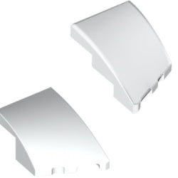 80177-80178-001カーブウェッジ3×2左右セット ホワイト - レゴパーツ(LEGO)販売∥StarBrick37(スターブリック)