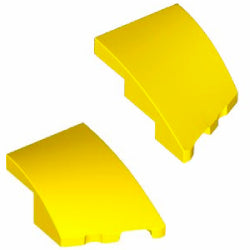 80177-80178-024カーブウェッジ3×2左右セット イエロー - レゴパーツ(LEGO)販売∥StarBrick37(スターブリック)